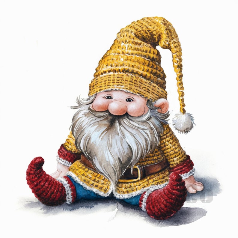 15 Cute Baby Gonk Gnomes Clipart Bundle, Watercolor Christmas Gnomes ...