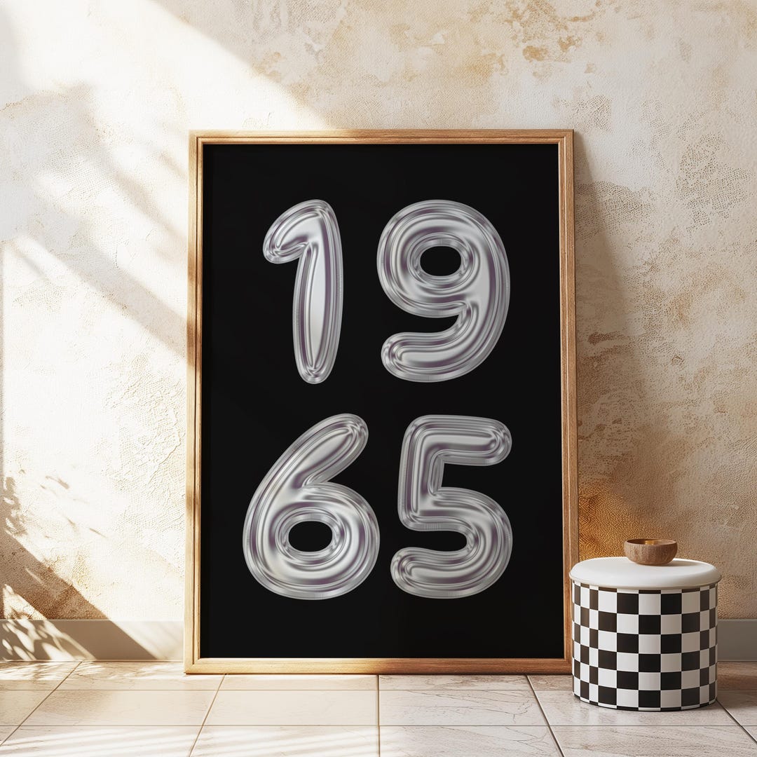 1965 Birthday Gift, 1965 Anniversary Poster, 1965 Wedding Year Print ...