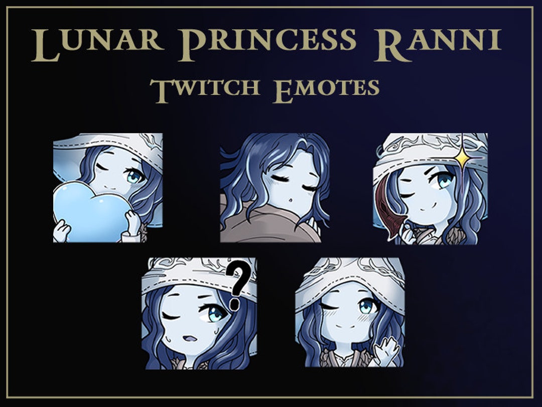 Elden Ring - Lunar Princess Ranni - Set of 5 Emotes for Streaming or ...