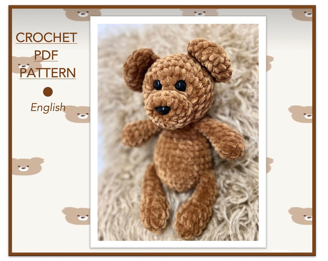 Crochet PDF Pattern Teddy Bear - Etsy