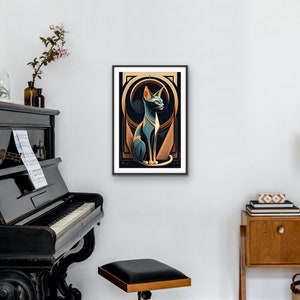 Art Deco Cat Variant - Etsy