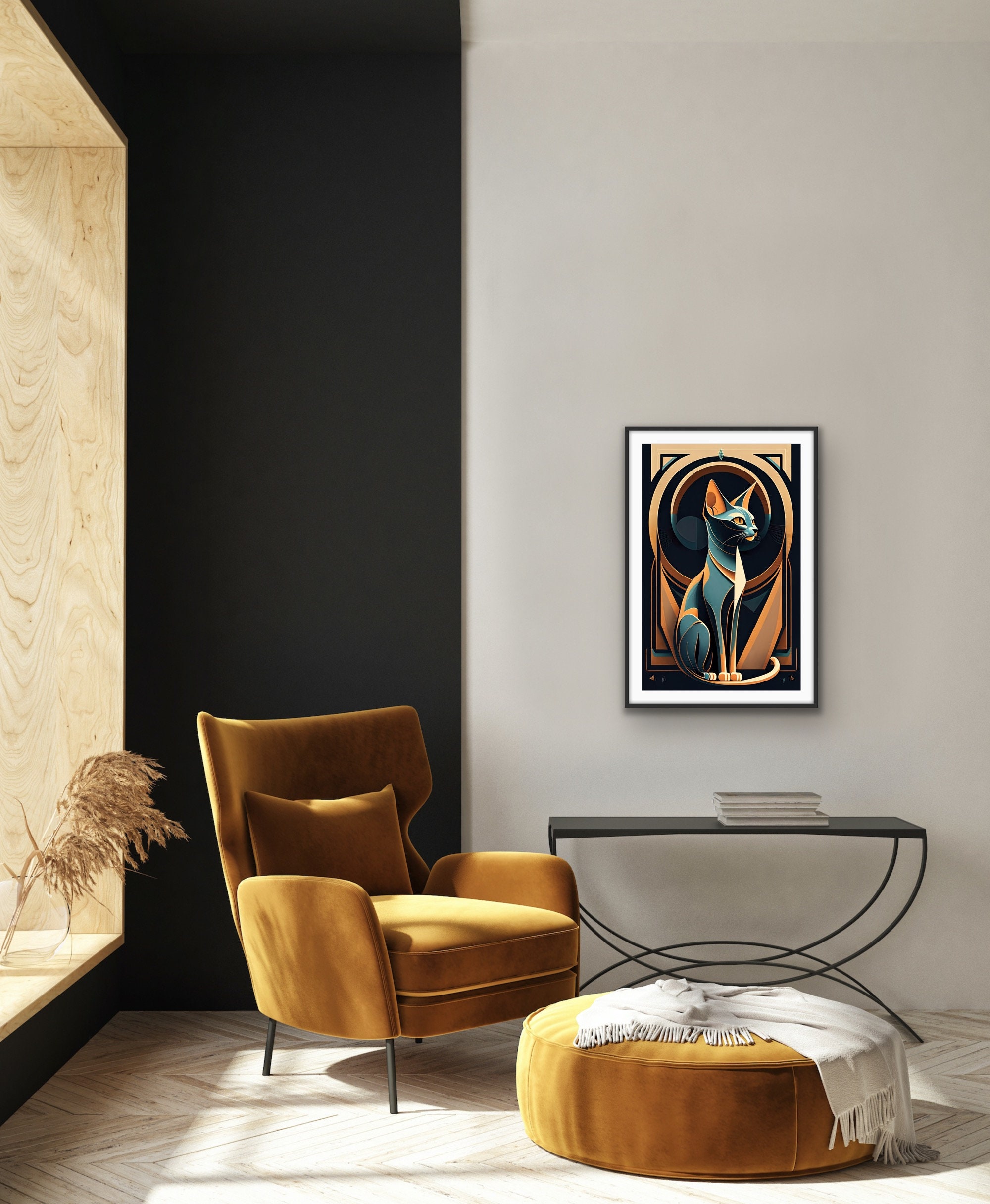 Art Deco Cat Variant - Etsy