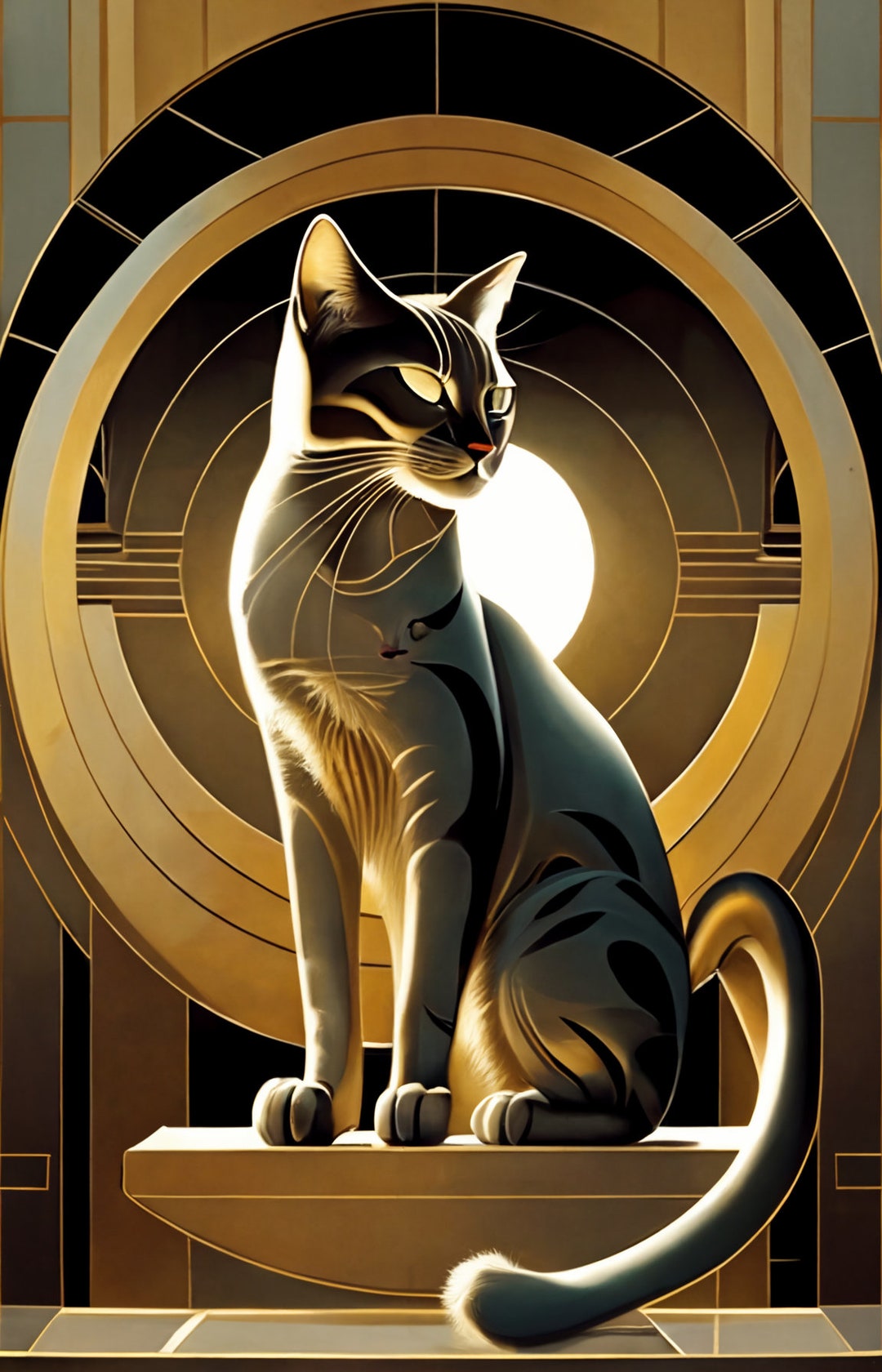 Art Dec Cat V.5 - Etsy