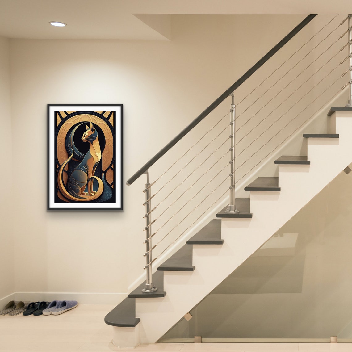 Art Deco Cat V.3 - Etsy