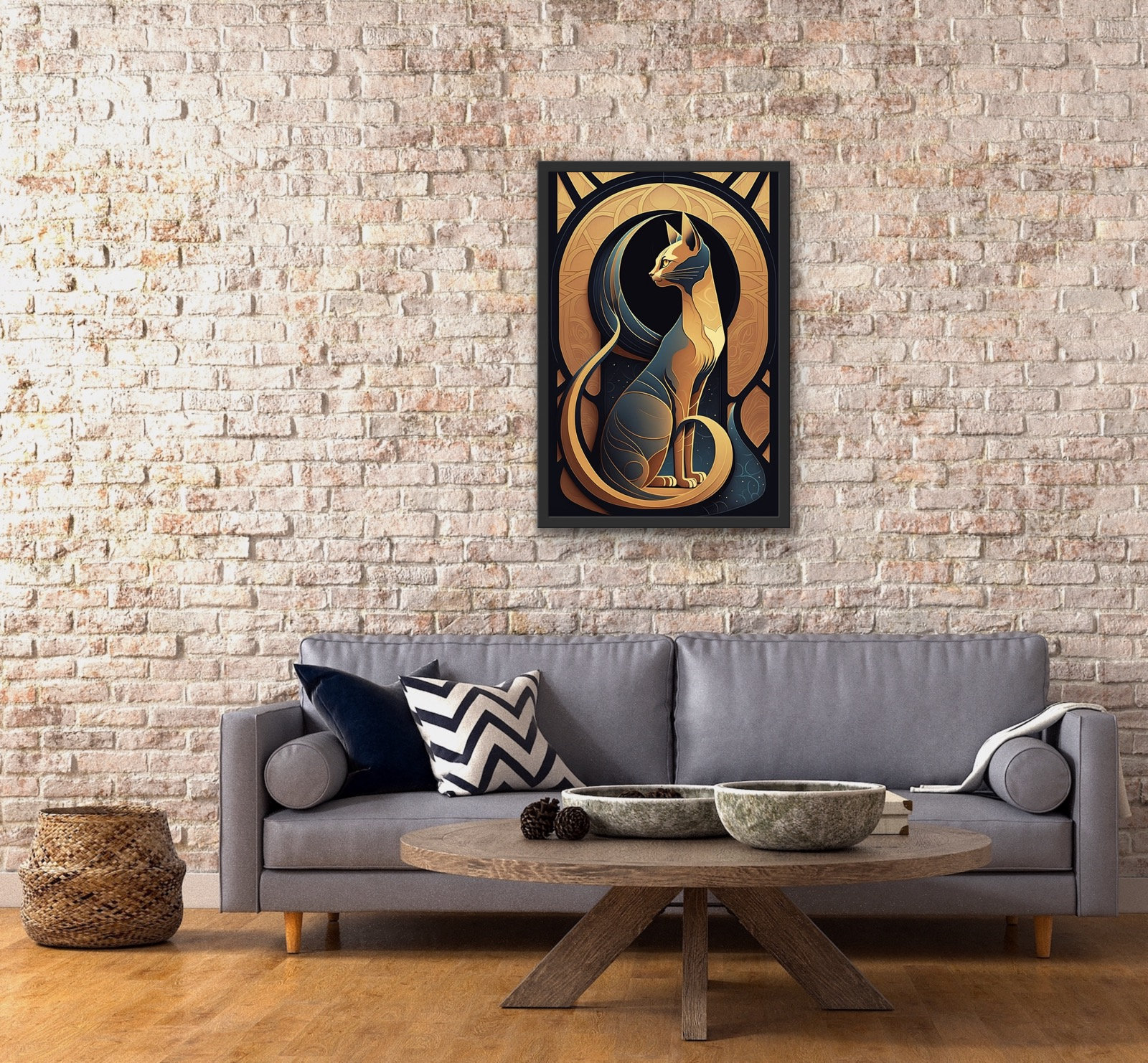 Art Deco Cat V.3 - Etsy