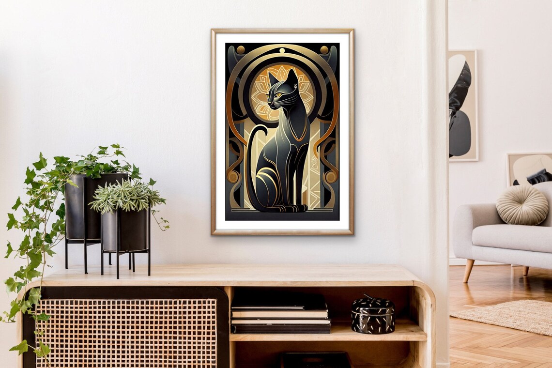 Art Dec Cat V.2 - Etsy