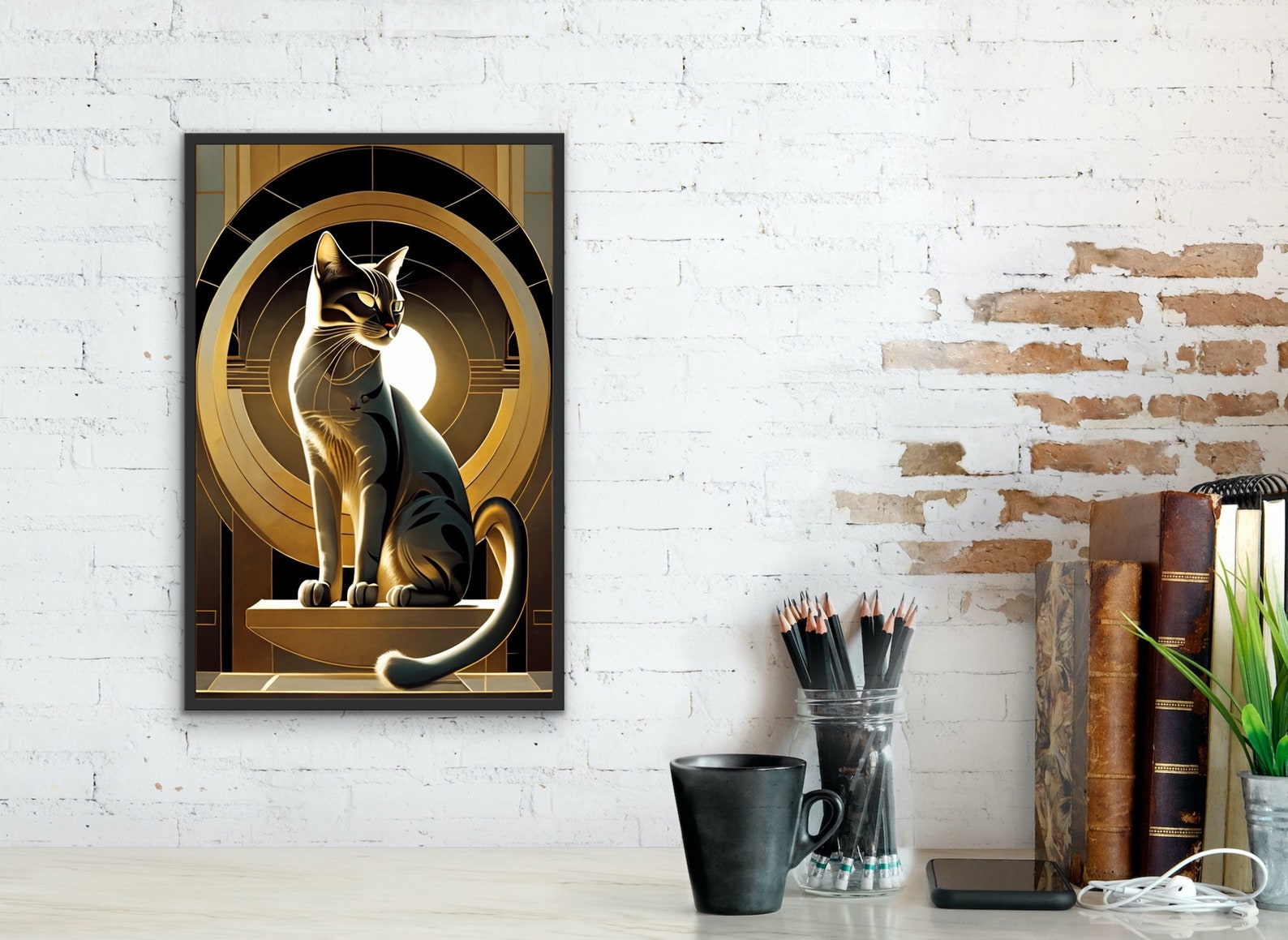 Art Dec Cat V.5 - Etsy