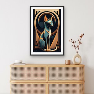 Art Deco Cat Variant - Etsy