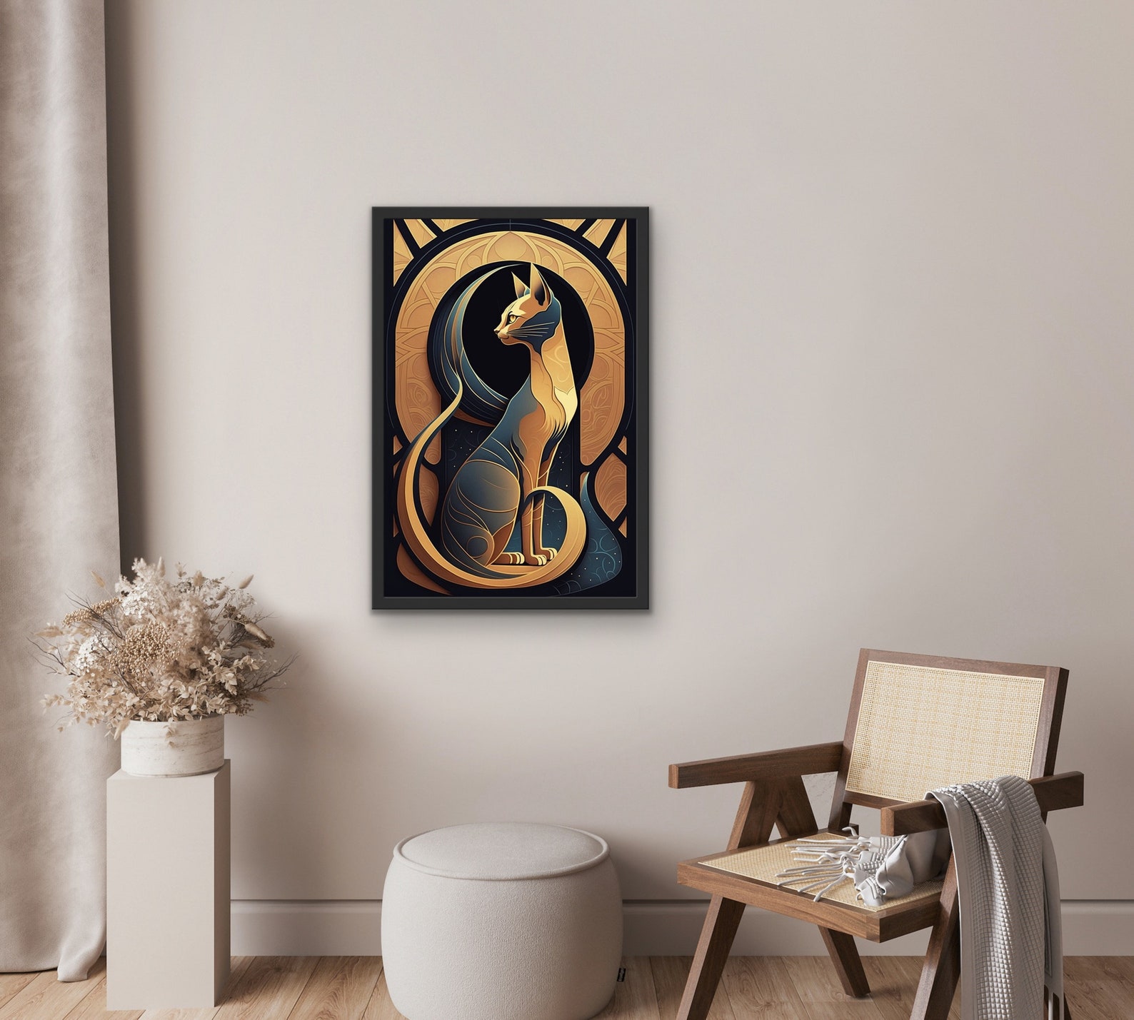 Art Deco Cat V.3 - Etsy