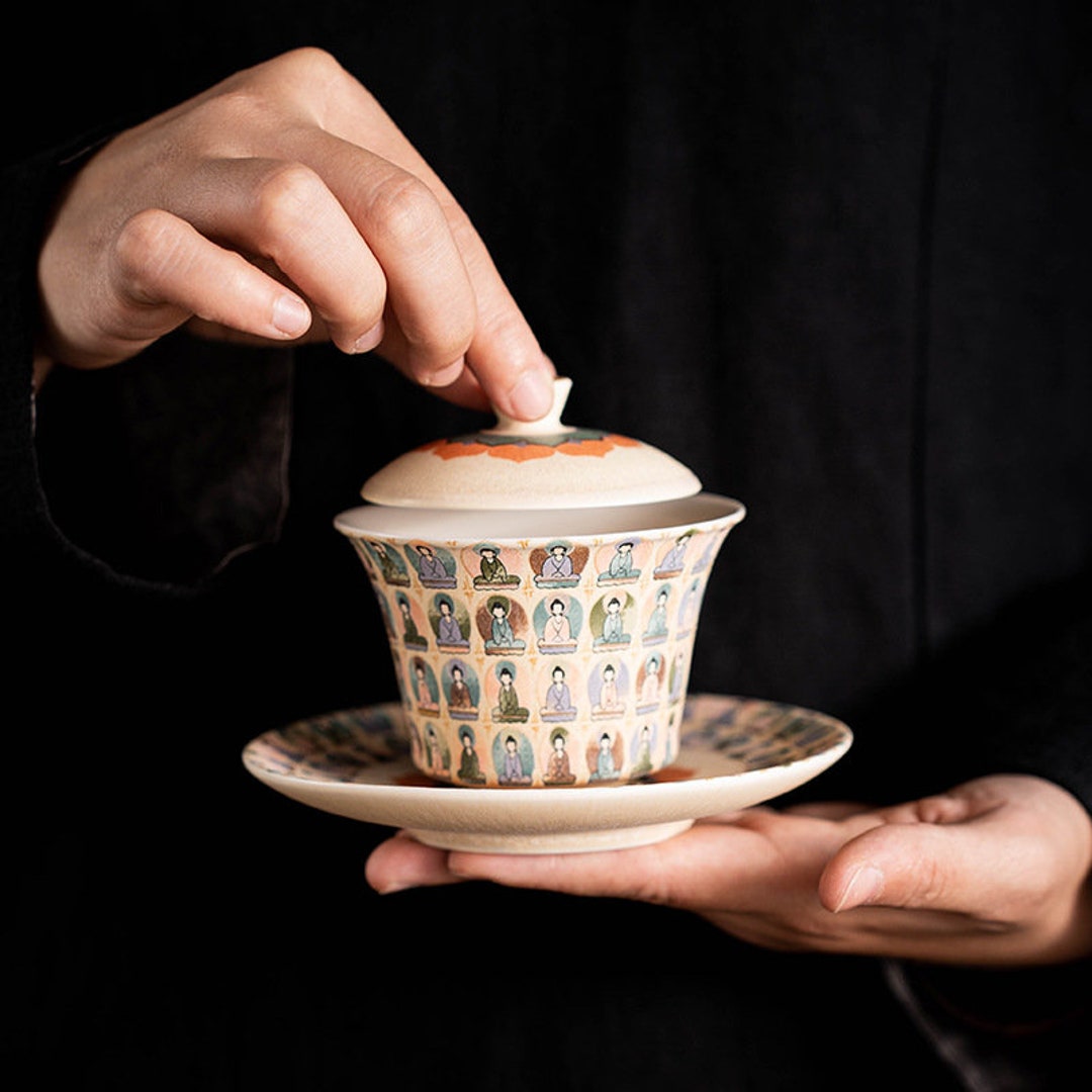 Thousand Buddha Gaiwan Tea Cup - Etsy