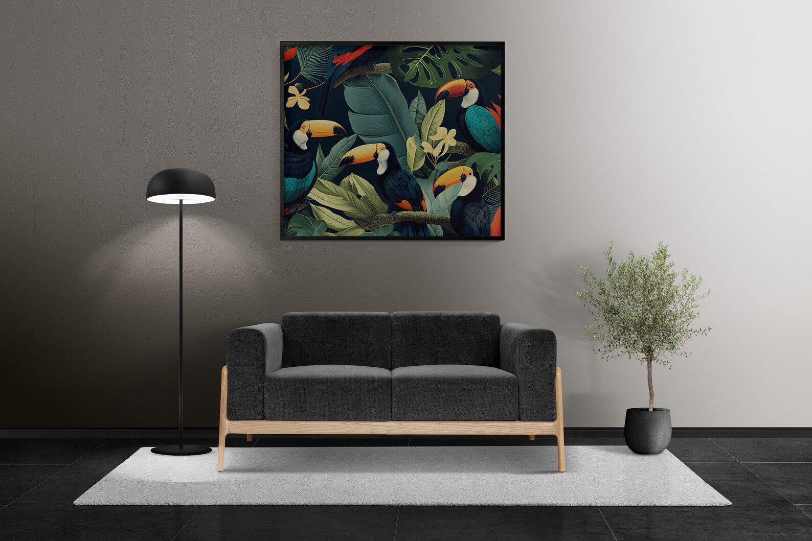 Birds Print, Parrots Print, Henri Rousseau Print, Tropical Dark Green ...