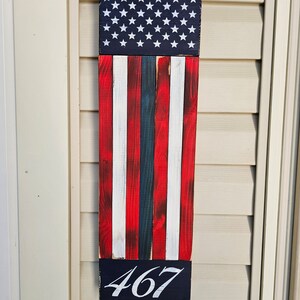 Address Plaque/sign American Flag - Etsy