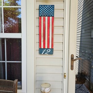 Address Plaque/sign American Flag - Etsy