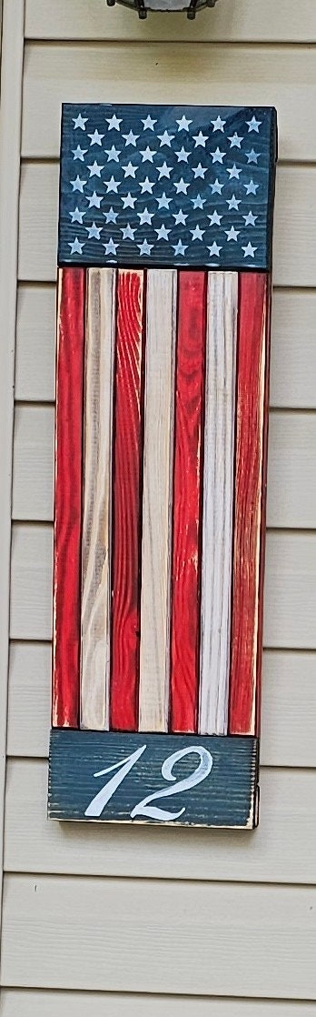 Address Plaque/sign American Flag - Etsy