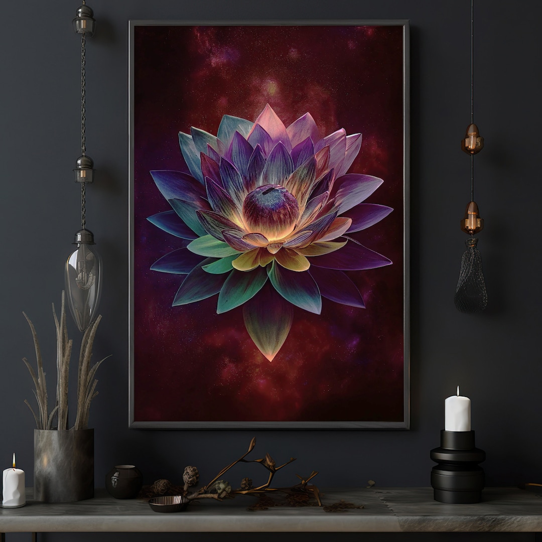 Spiritual Wiccan Flower Printable Artwork - 2 - Etsy