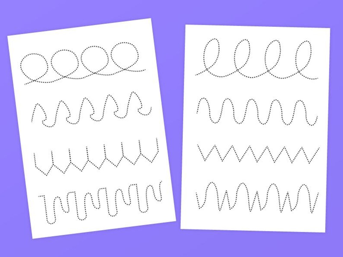16 Homeschool Line Tracing Worksheets | Pre-writing Activities for Kids ...