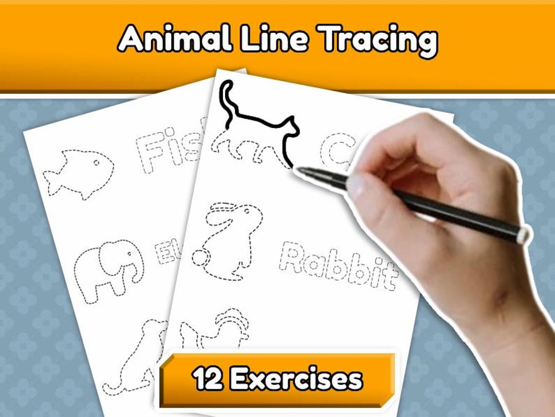 12 Preschool Animal Tracing Worksheets | Printable Line Tracing for ...