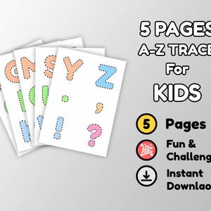 Printable A-Z Alphabet Tracing Worksheets for Kids | Fun Handwriting ...