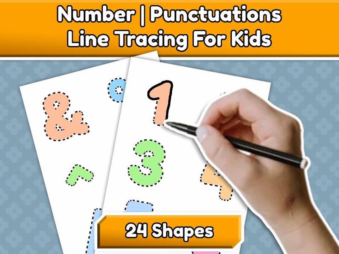 Homeschool Numbers & Punctuation Tracing | Printable Tracing Worksheets ...