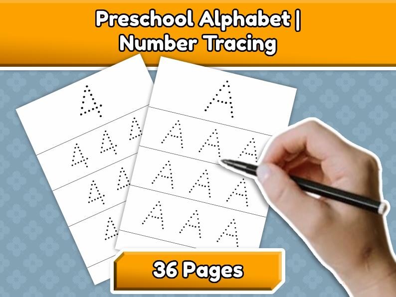 Homeschool Alphabet Tracing Number Tracing Worksheets for Kids ...