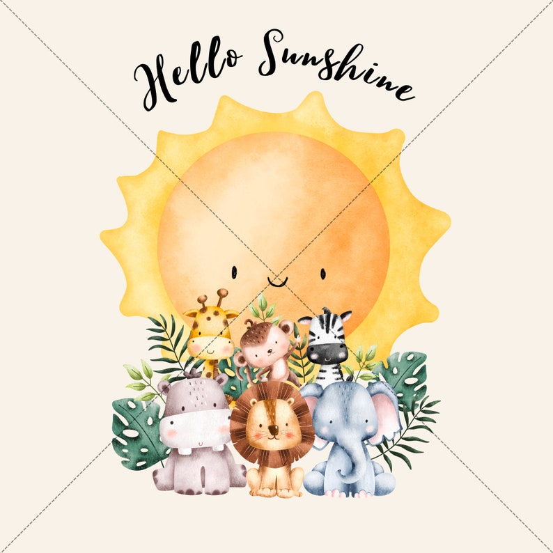 Hello Sunshine Wall Art Set for Baby Room 3 Piece Printable - Etsy
