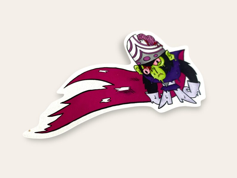 Mojo Jojo Sticker, Fun Powerpuff Girls Decal, Creepy Childhood Cartoon ...