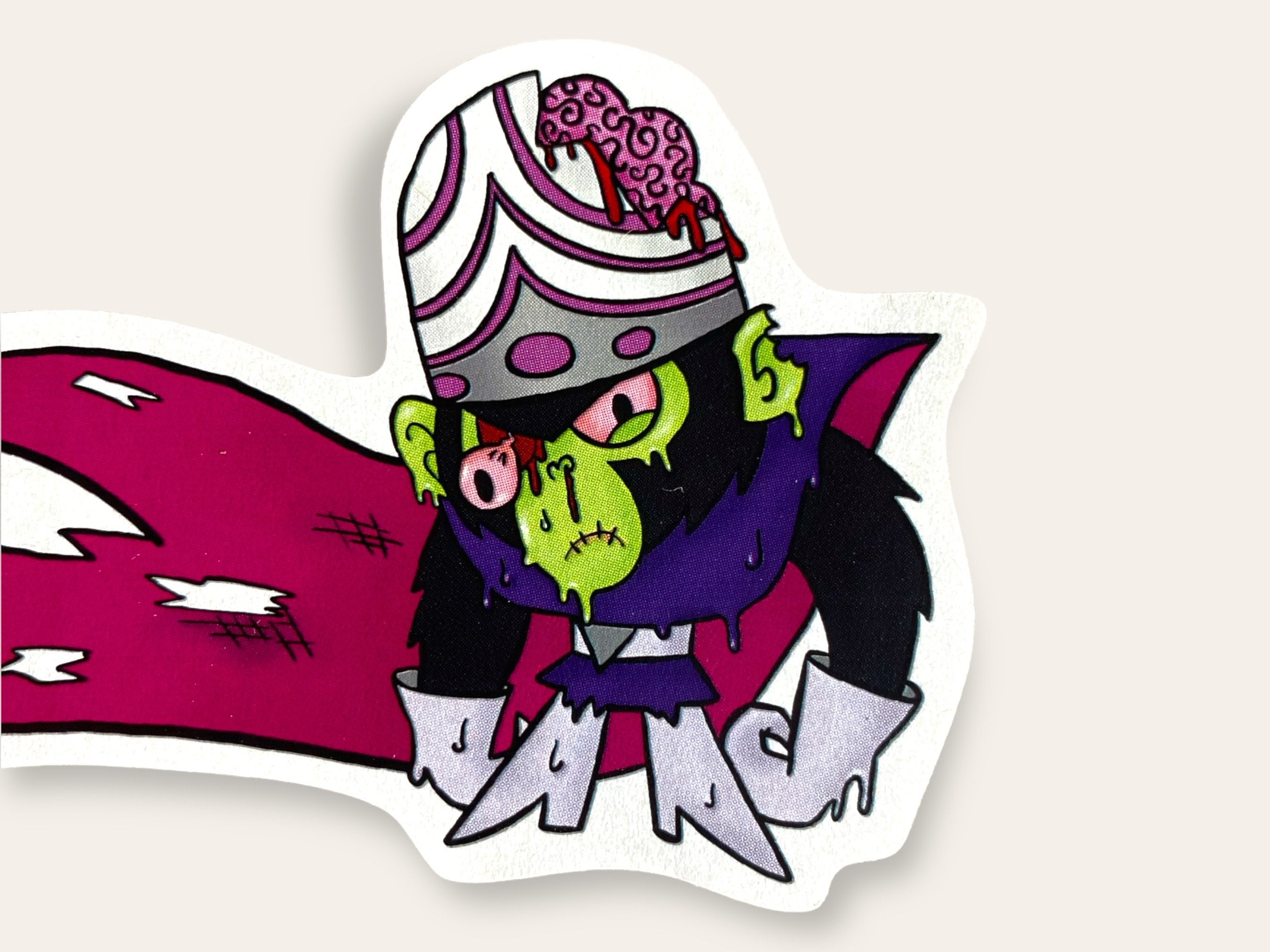 Mojo Jojo Sticker, Fun Powerpuff Girls Decal, Creepy Childhood Cartoon ...