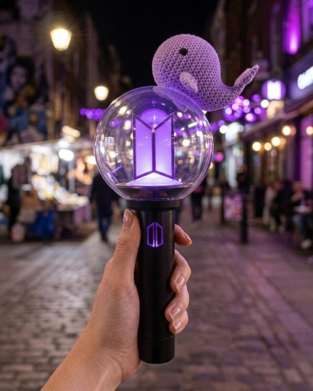 Lightstick Topper - Crochet Purple Whale "whalien 52" - Army Bomb ...
