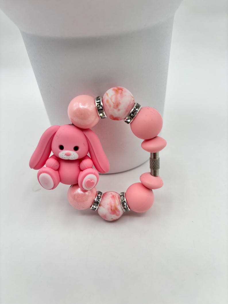 Stanley Cup Accessories, Easter Bunny Rabbit Handle Bracelet Charms ...