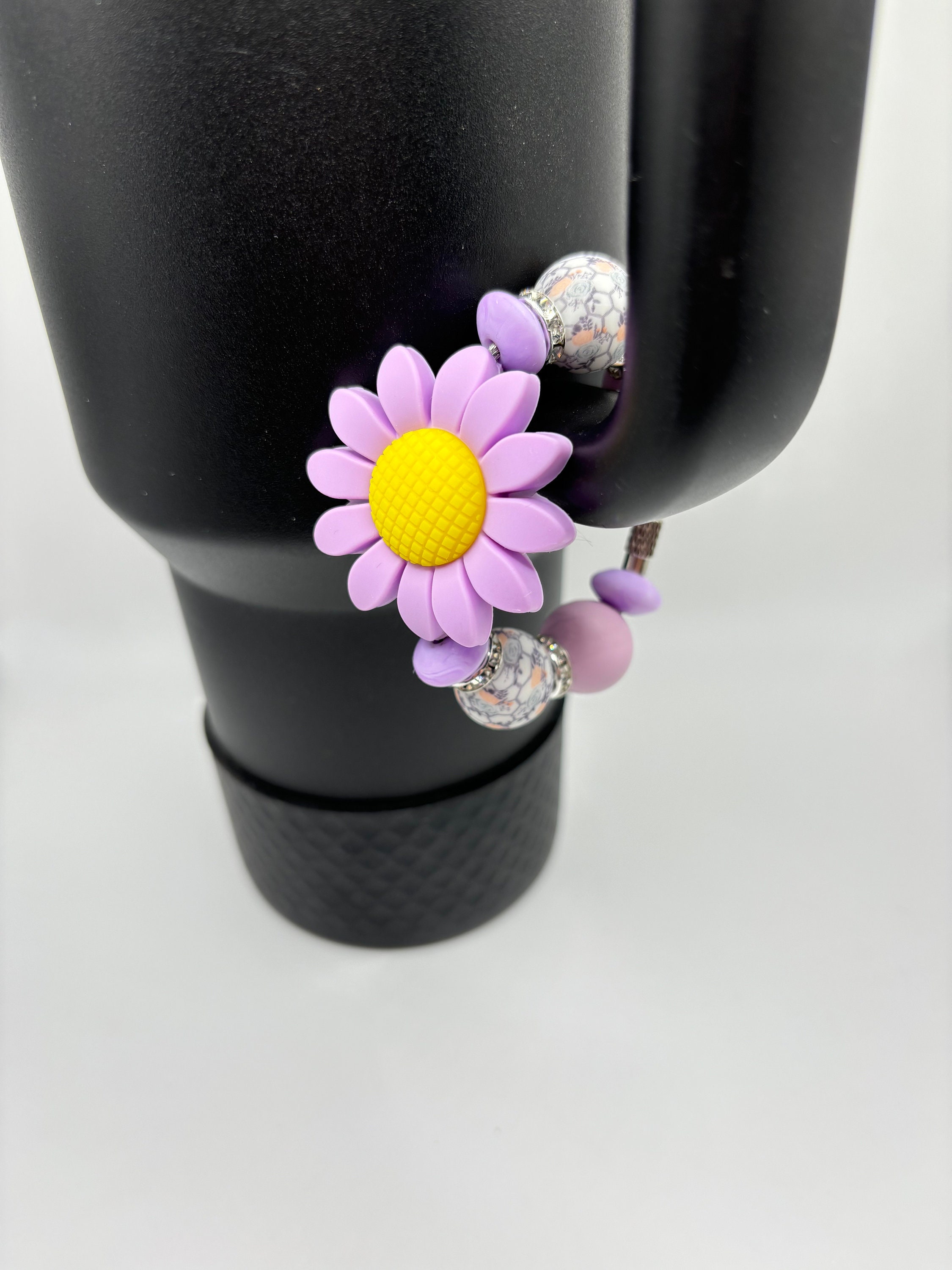 Beaded Beadable Silicone Focal Beverage Cup Charm for Stanley Tumblers ...