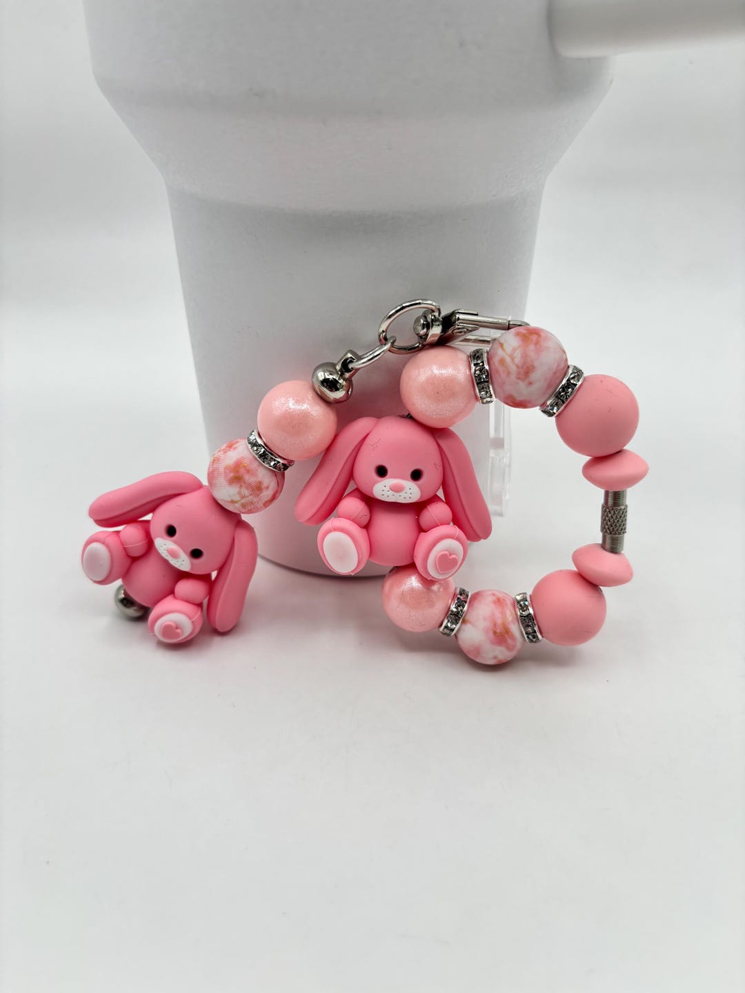 Stanley Cup Accessories, Easter Bunny Rabbit Handle Bracelet Charms ...
