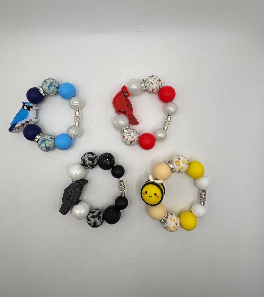 Beaded Beadable Silicone Focal Beverage Cup Charm for Tumblers Bougie ...