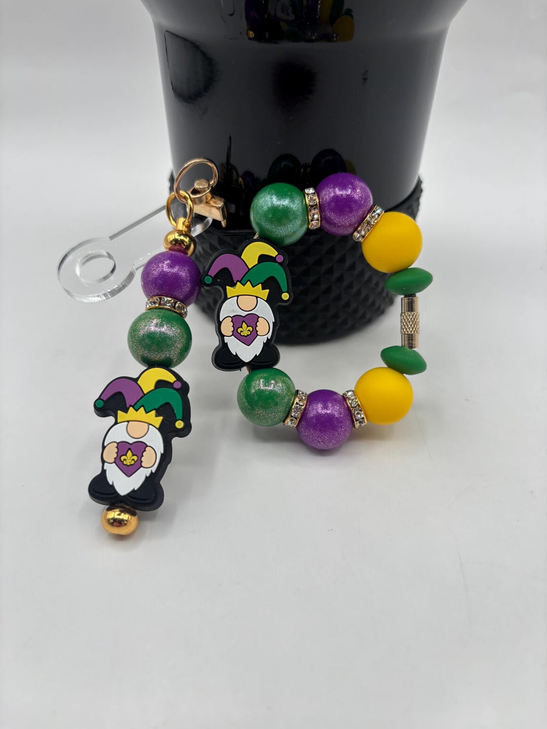 Stanley Accessories, Mardi Gras Cup Handle Bracelet Charms, Straw ...