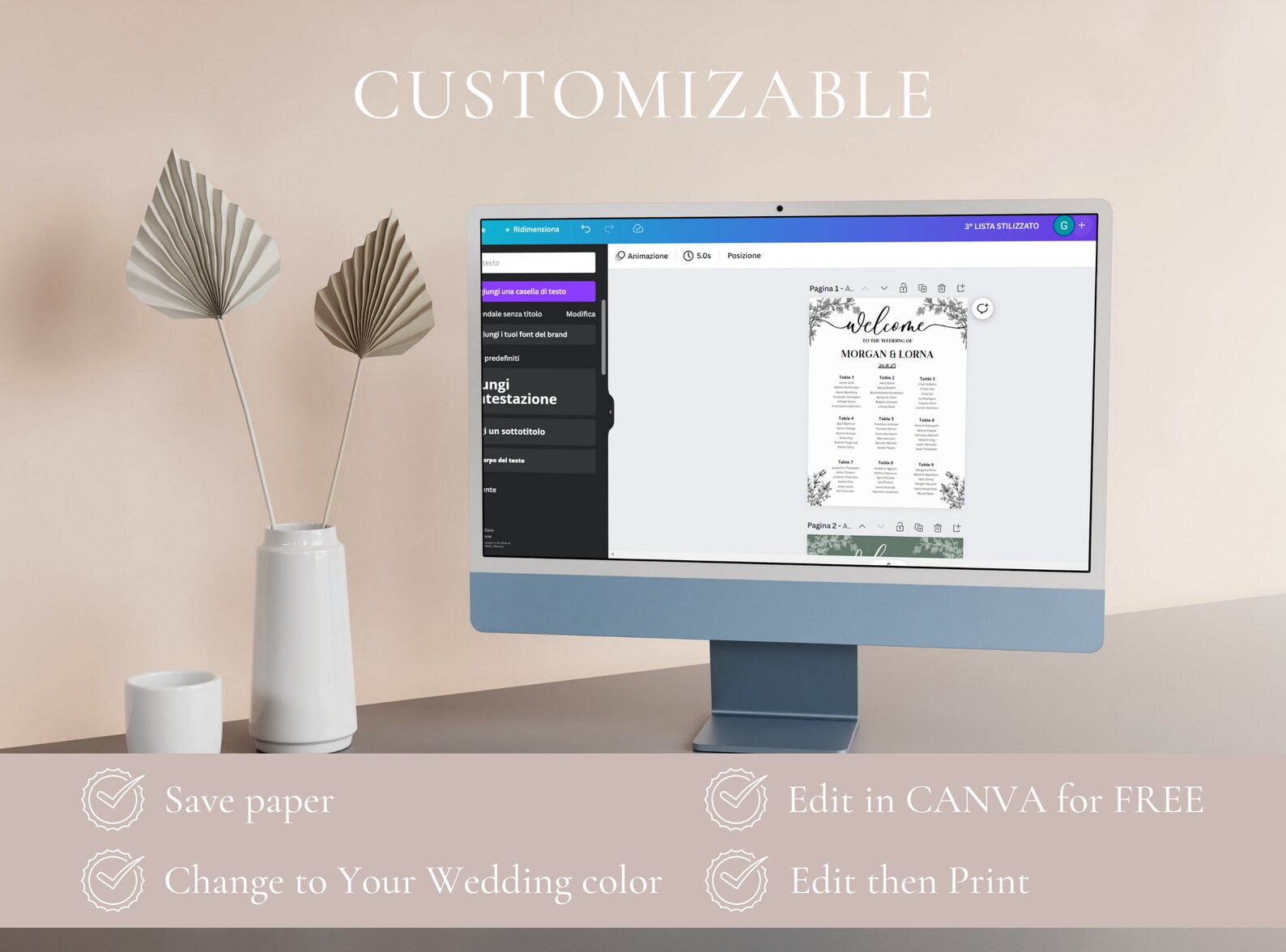Stylized Wedding Seating Chart Printable Wedding Seating Chart Template ...
