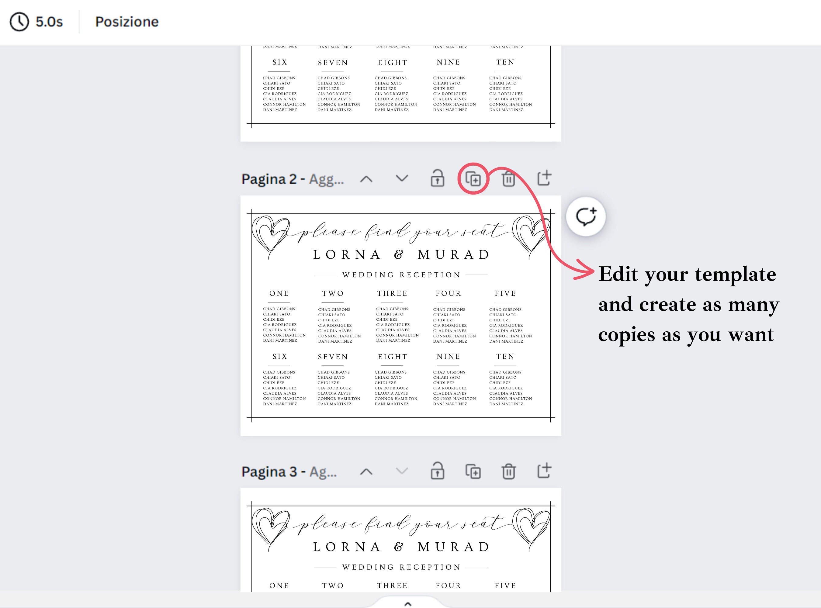 Stylized Wedding Seating Chart Printable Wedding Seating Chart Template ...