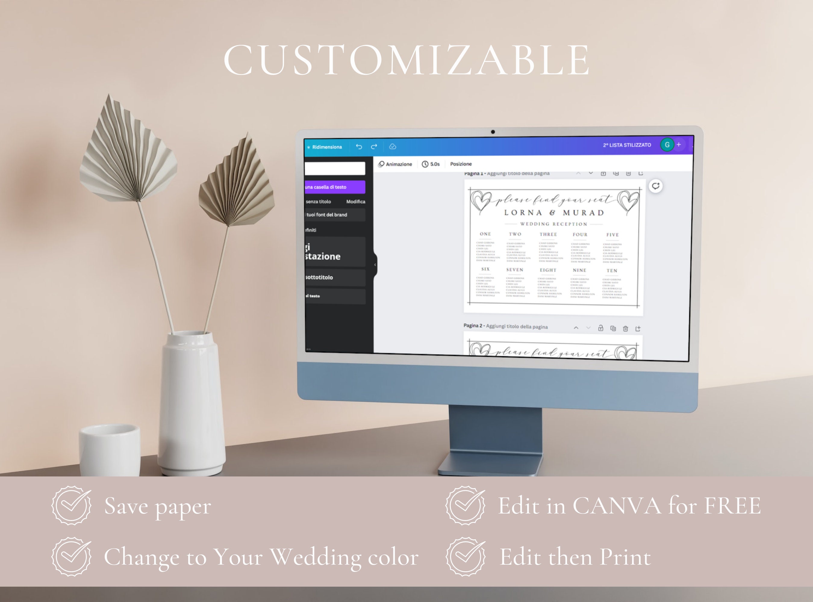 Stylized Wedding Seating Chart Printable Wedding Seating Chart Template ...