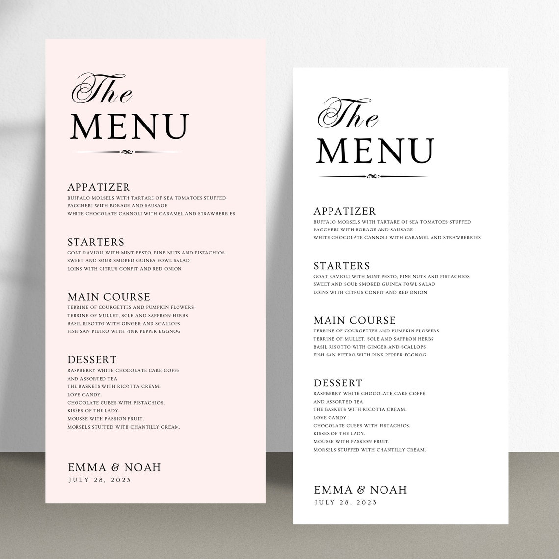 Minimal Wedding Menu Template Wedding Bar Menu Template Wedding ...