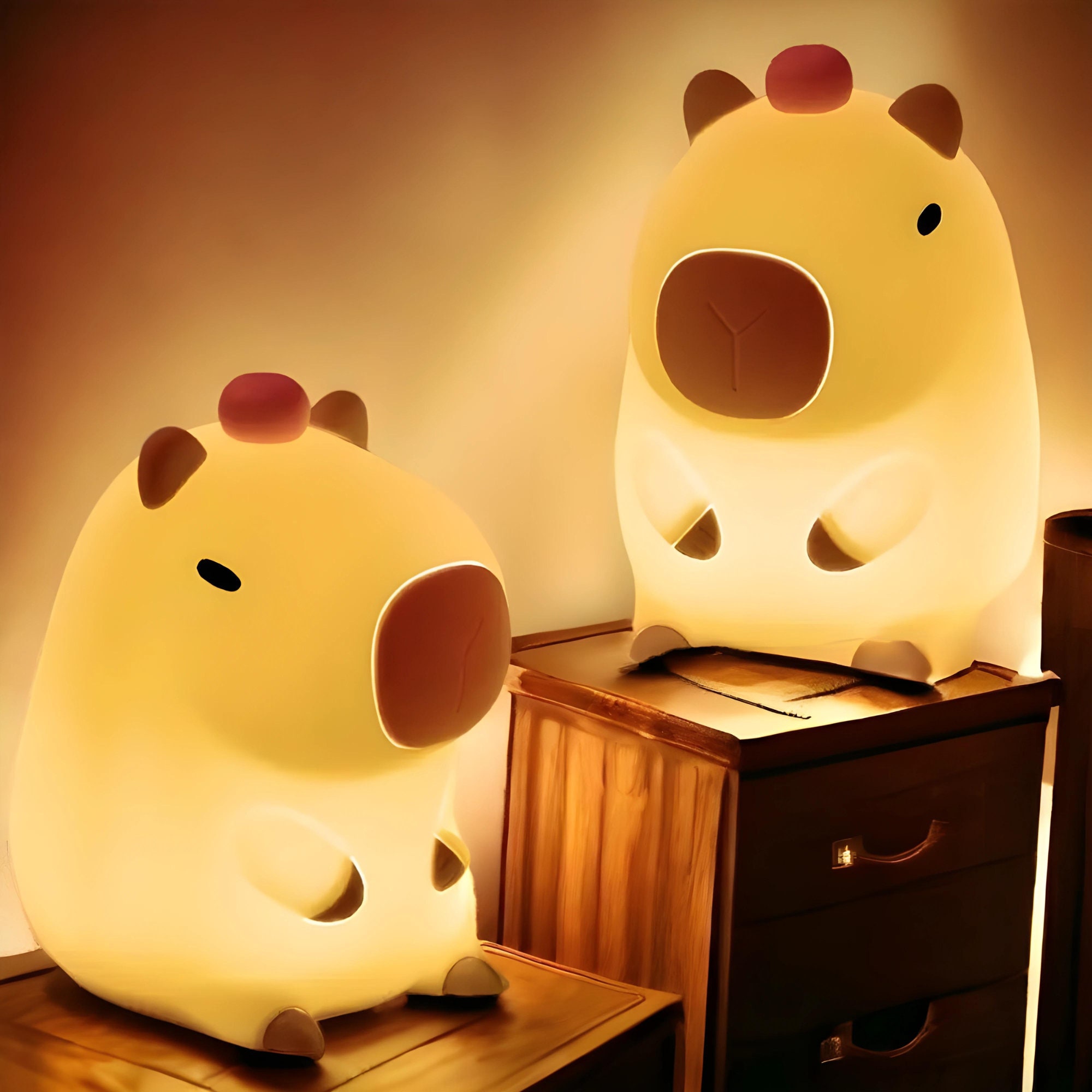 Capybara Bedside Lamp Capybara Night Light Capybara Silicone Lamp Kids ...