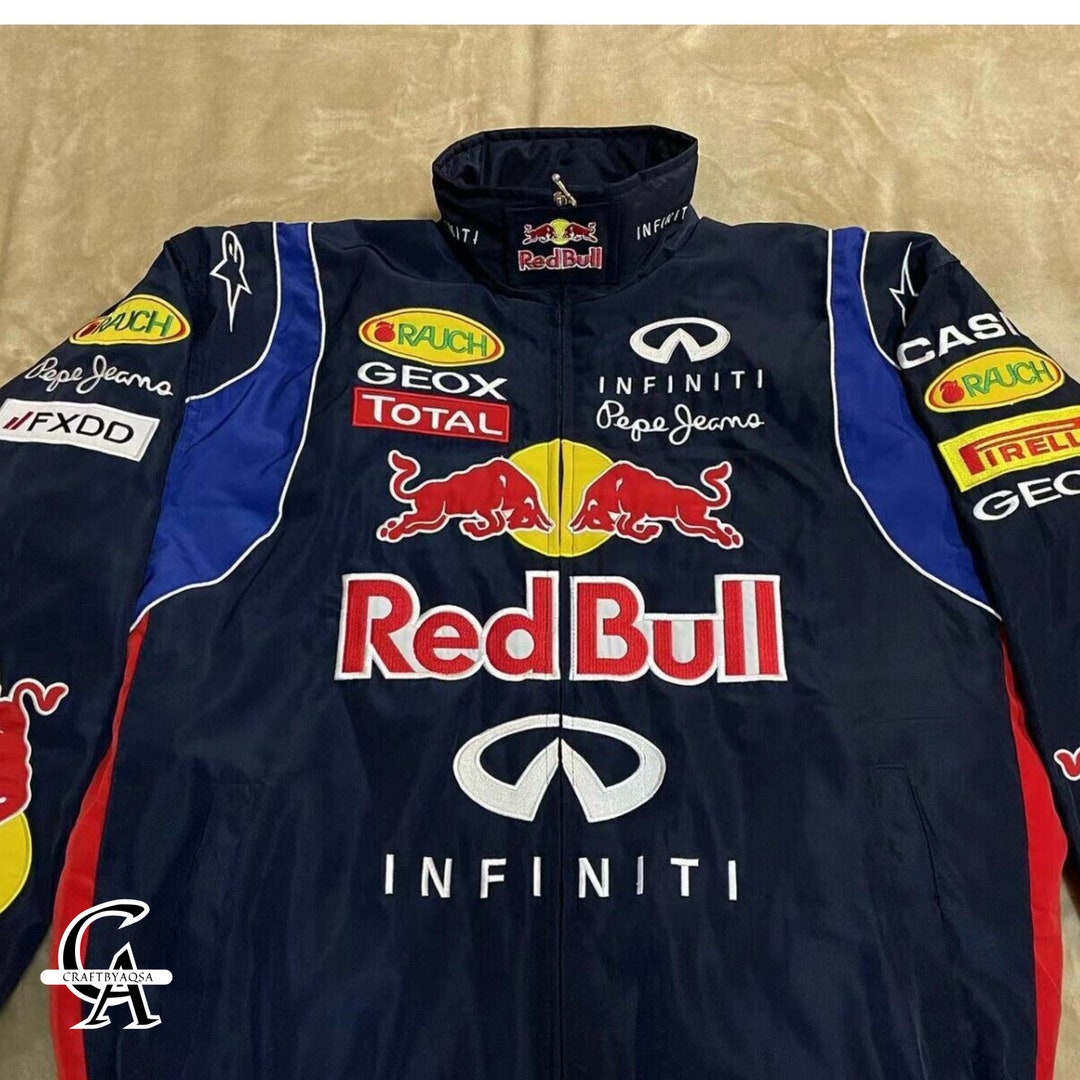 Retro F1 Racing Jacket Retro Red Bull Racing Jackets 90s Street Wear ...