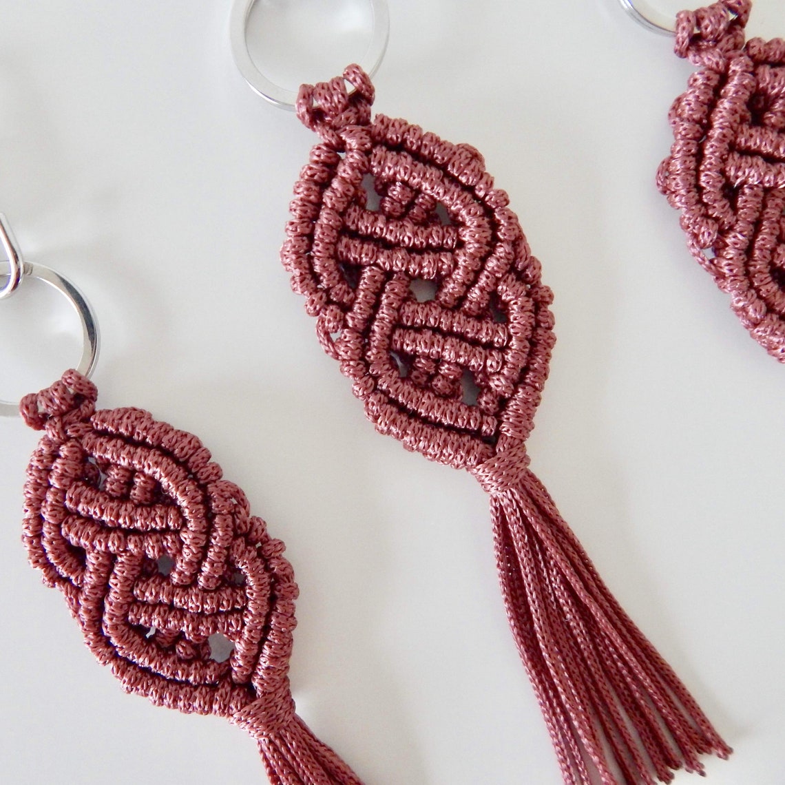 Celtic Knot Macrame Keyring - Etsy