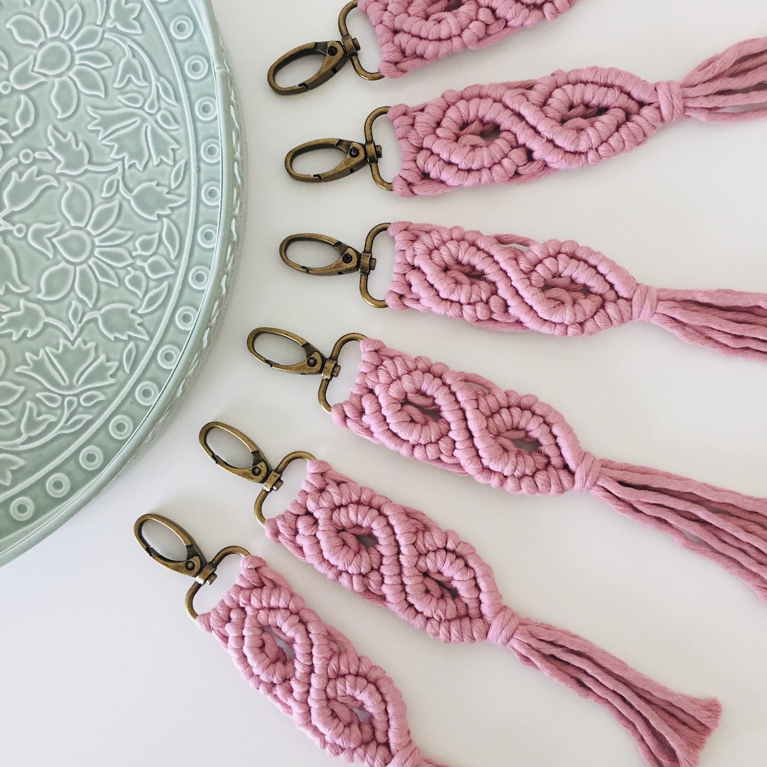 Macrame Bag Charm blossom - Etsy