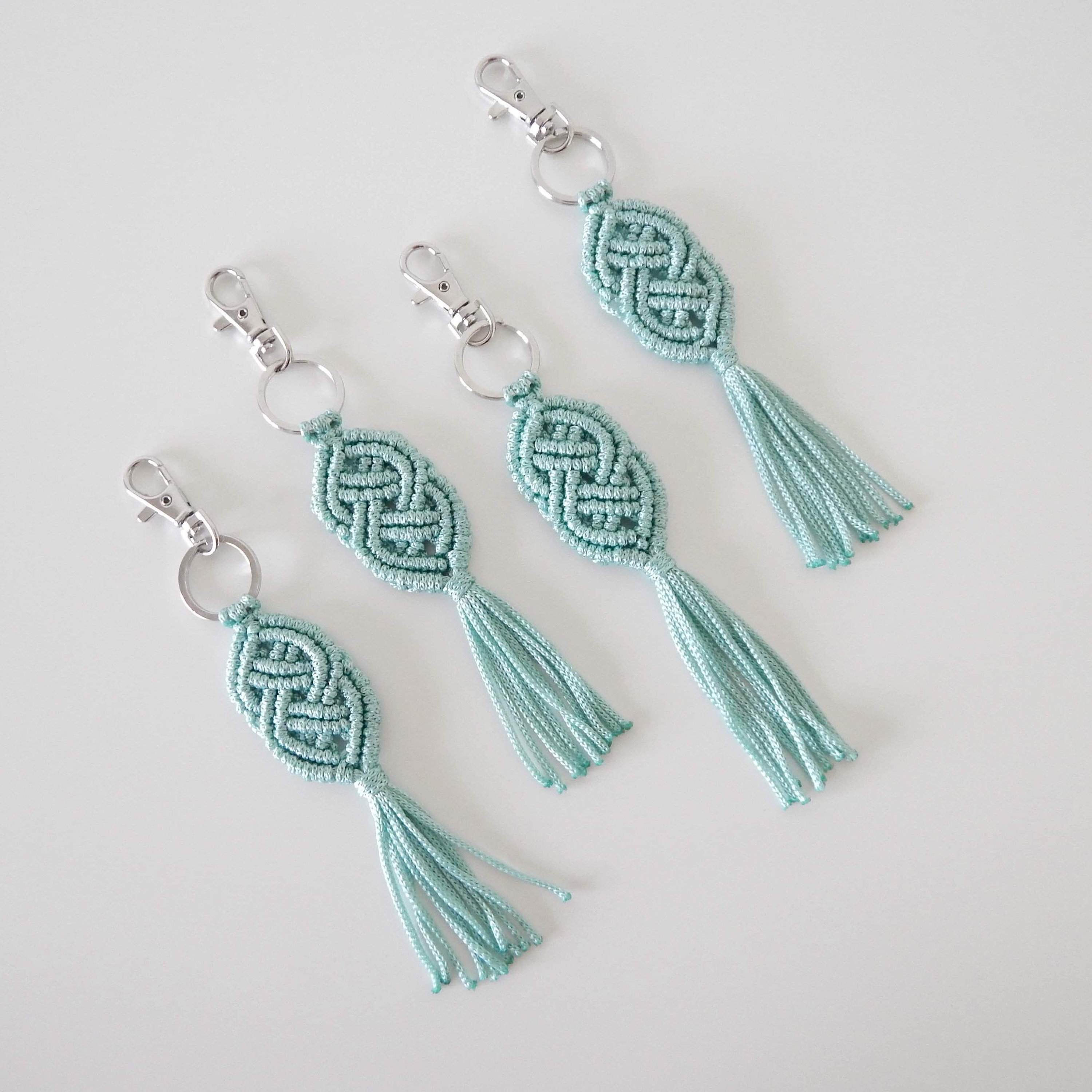 Celtic Knot Macrame Keyring - Etsy