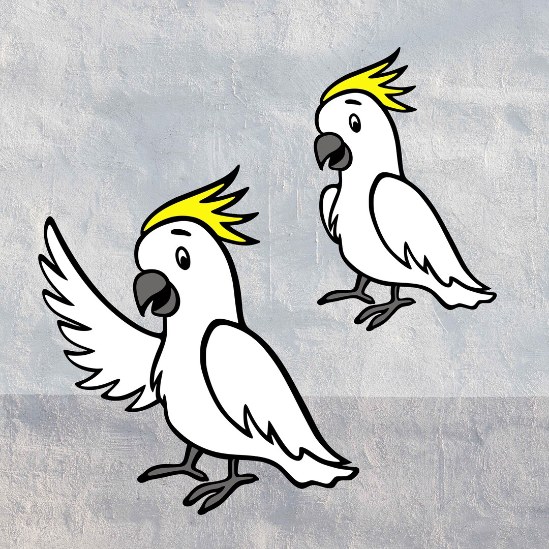 Australian Cockatoo SVG and PNG Layers Cricut Cut File, Silhouette - Etsy