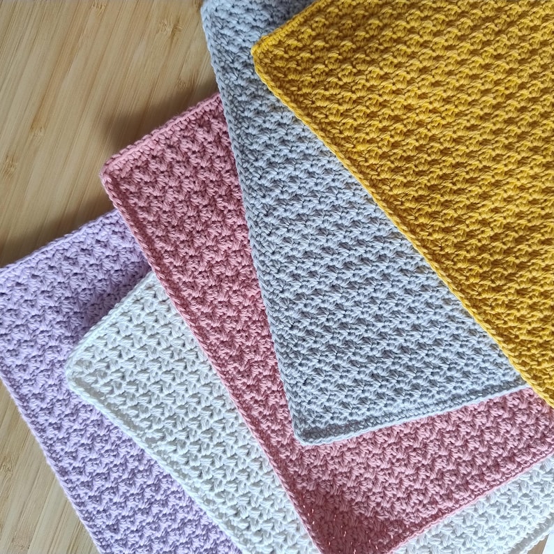 Handmade Crochet Dishcloth / Cloth 100% Cotton Kitchen Cloth Country ...