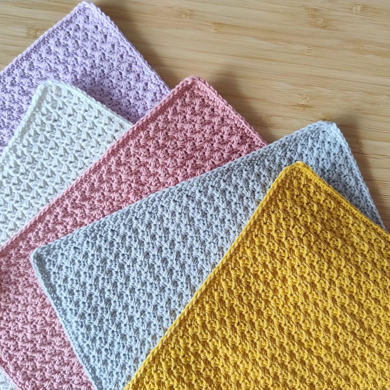 Handmade Crochet Dishcloth / Cloth 100% Cotton Kitchen Cloth Country ...