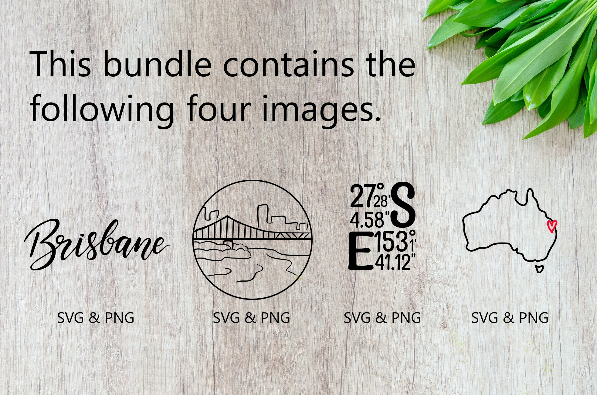 Brisbane, Australia SVG and PNG Bundle Cricut Cut File, Silhouette ...
