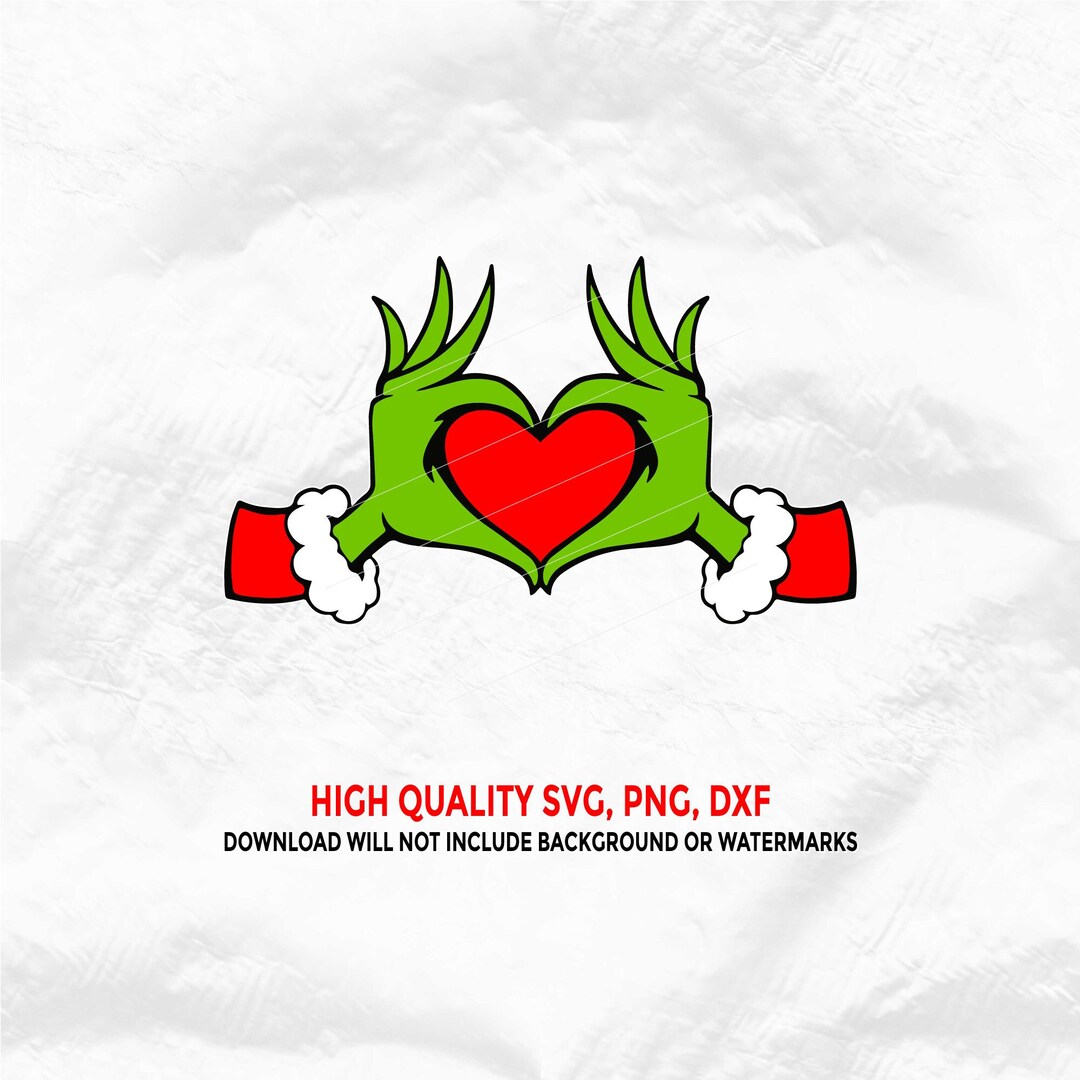 Grinch Heart Svg Pn Dxf Grinch Hands Heart Svg Layered Grinch Svg