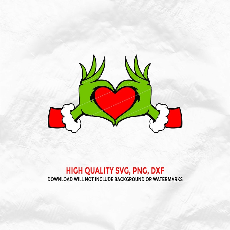 Grinch Heart Svg Pn Dxf Grinch Hands Heart Svg Grinch SVG - Etsy Italia