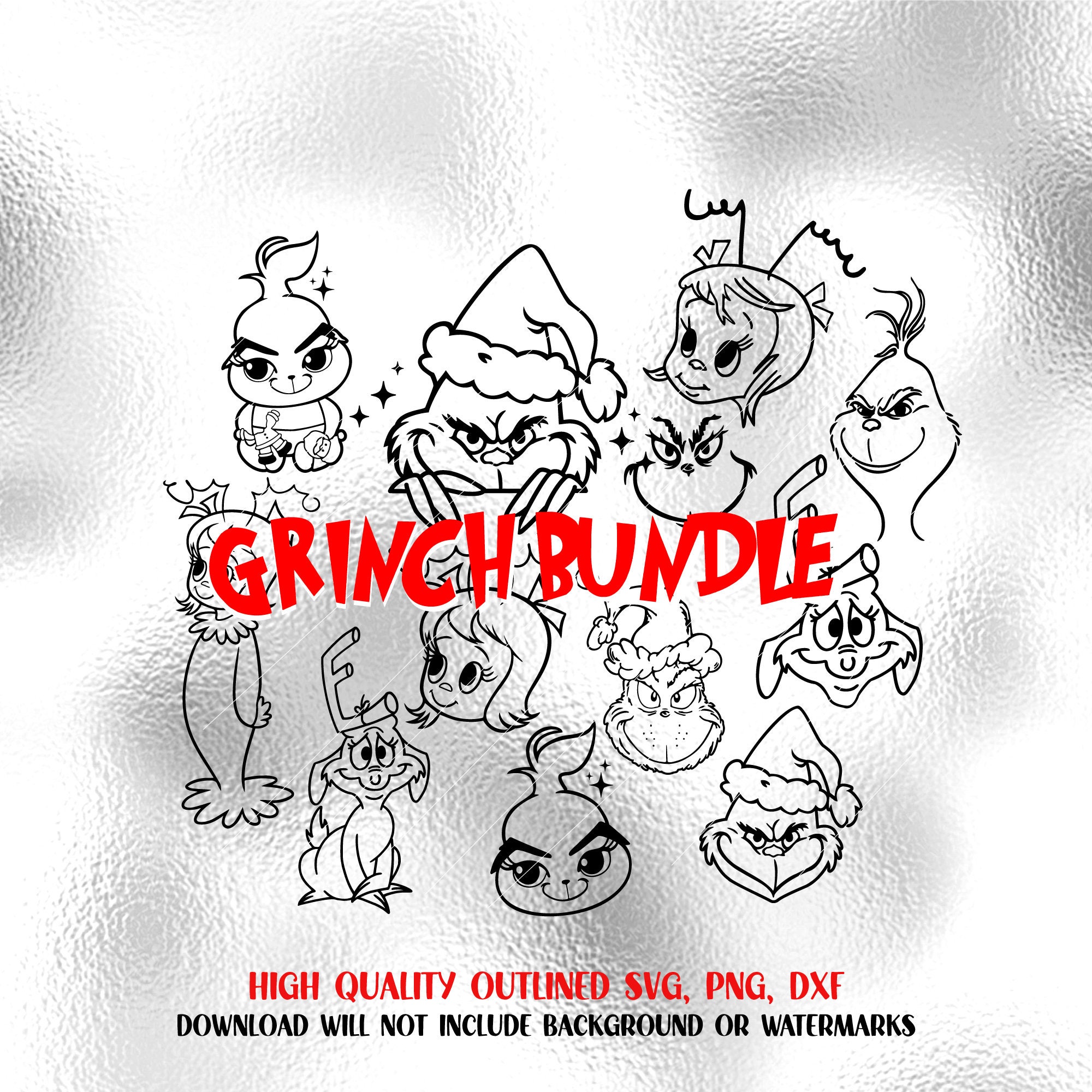 Grinch Svg Png Dxf Grinch Bundle SVG Grinch Face SVG - Etsy Canada