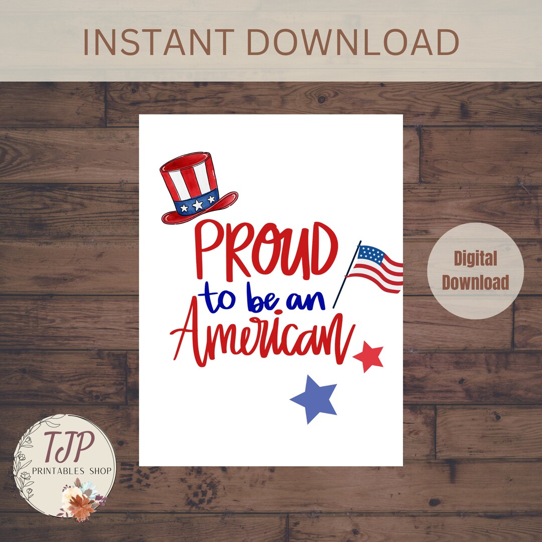 4th of July Table Sign Printable Party Decor for Fourth of July Party ...
